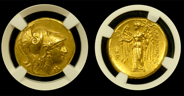 Alexander the Great, Gold Stater, Almost Uncirculated - Ancient Coins